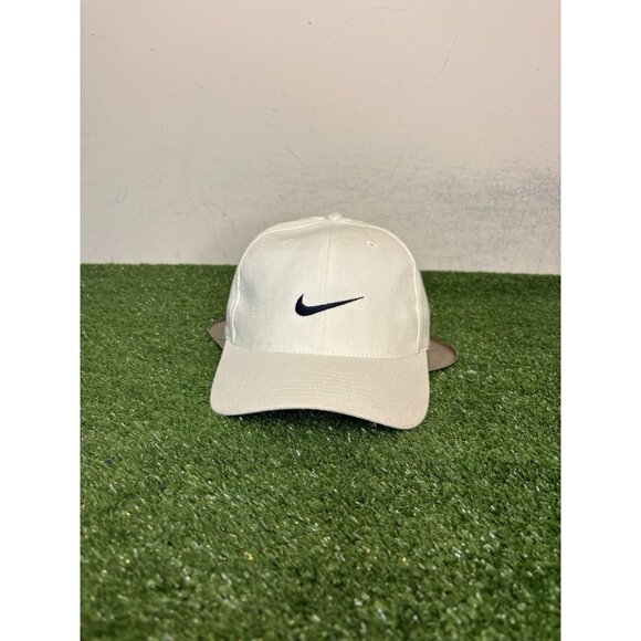 Nike | Accessories | Vintage Nike Hat Cap Snap Back White Black Nike ...